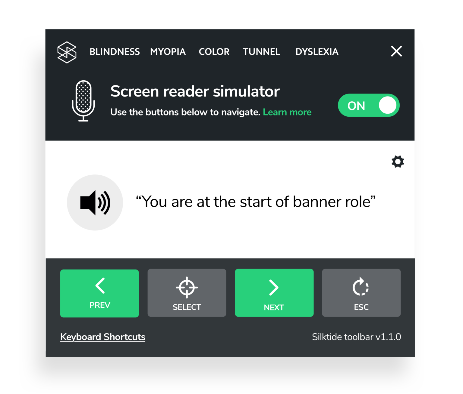 Silktide Snapshot Support » Getting started with the accessibility toolbar